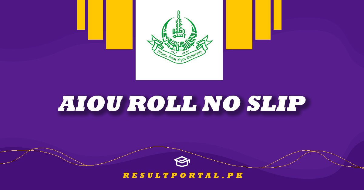 AIOU Roll No Slip 2025 Download by CNIC AIOU Roll No Slip 2025 Download by CNIC